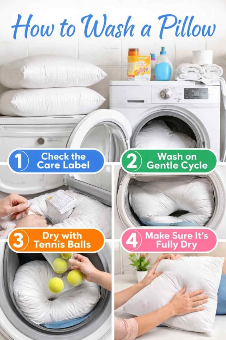 How to Wash a Pillow the Right Way (Simple Step-by-Step Guide)